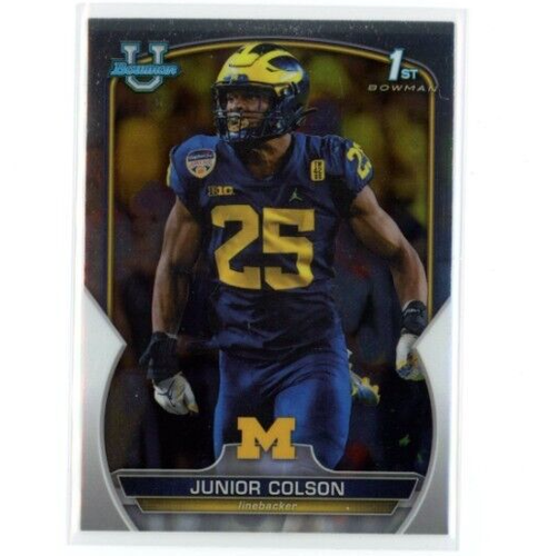 JUNIOR COLSON 2022 Bowman Chrome University Football 1st Rookie #47 ...