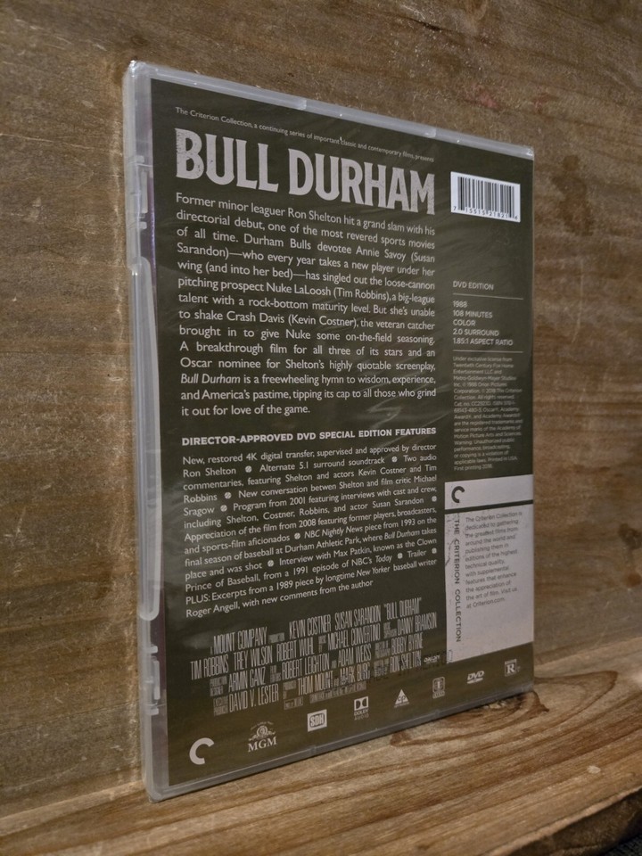 Bull Durham (Criterion Collection) (DVD 1988) Special Edition Costner ...