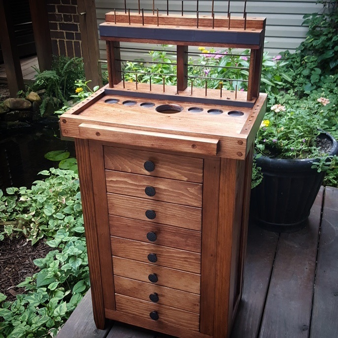 PORTABLE FLY TYING TABLE benches desks TROUT bass Fly Fishing flies ...