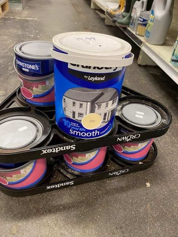 paint display stands perfect for 2.5 & 5 litre paint display in column ...