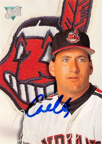 Charles Nagy autographed baseball card (Cleveland Indians) 1993 Leaf ...