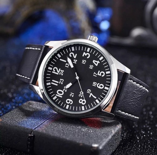 Pilot Field Men's Watch, Quality Seiko Movement, Stainless Steel ...