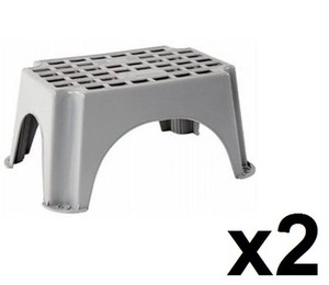 2 x LIGHTWEIGHT CARAVAN MOTORHOME CAMPER SINGLE STEP PORTABLE STEP ...
