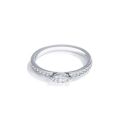 MYJS Metro Marquise Ring With Cubic Zirconia Rhodium Plated | eBay ...