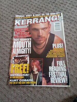 kerrang magazine no 511 September 10 1994 Metallica kurt cobain Rare ...