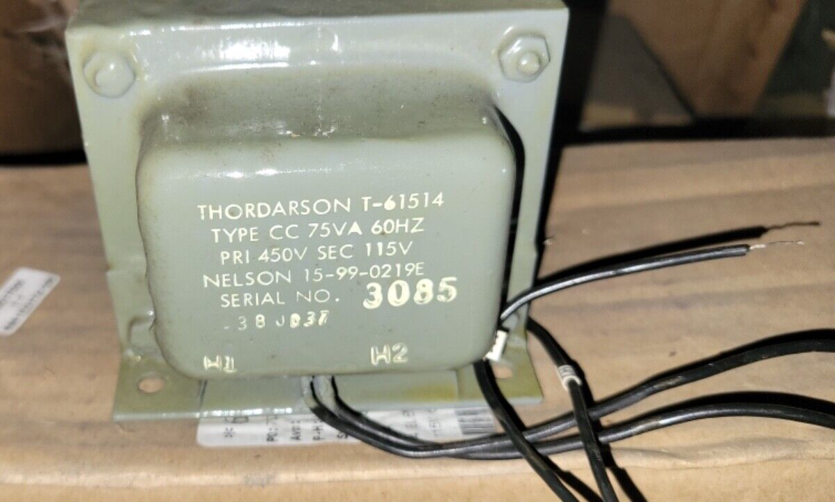 T-61514 Transformer Thordarson NSN # 5950-01-281-8111 Type CC 75 VA New ...