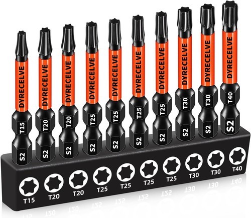 10-Pack T25 Torx Bits for Impact Driver- Torx Bit Set 2'' Long ...
