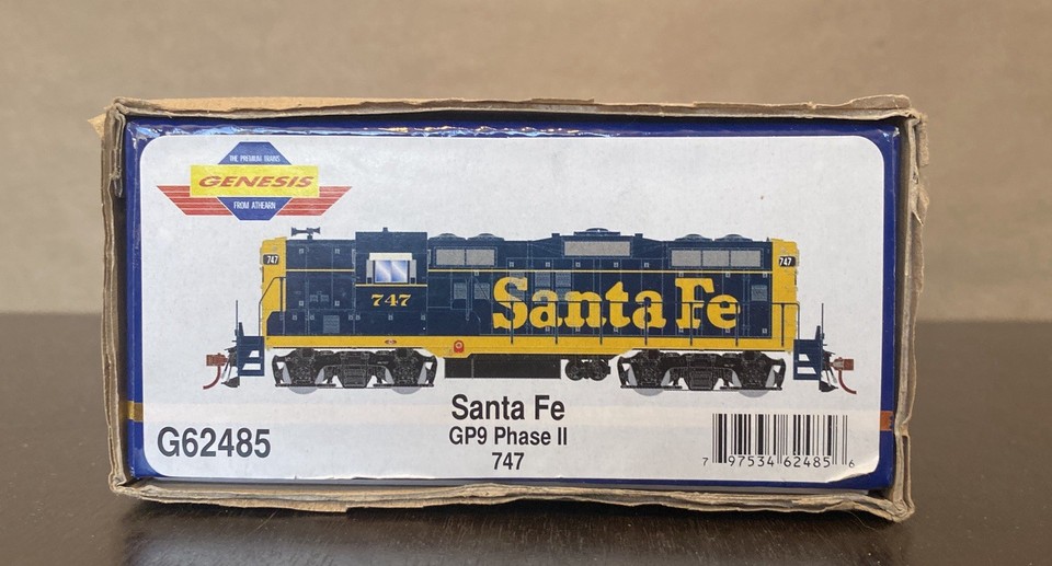 HO Athearn Genesis Santa Fe EMD GP9 PhII 747 G62485 DCC Tsunami Sound ...