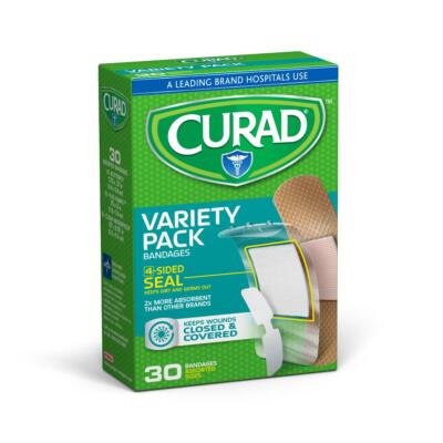 CURAD Assorted Bandages Variety Pack, 30 Count, Case of 24 Boxes | eBay