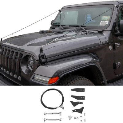 For Jeep Wrangler JL 2018+ Limb Risers Kit Hood Protective Sub-line ...