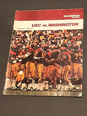11/13/1976 USC Vs U of Washington Huskies Touchdown Illustrated ...