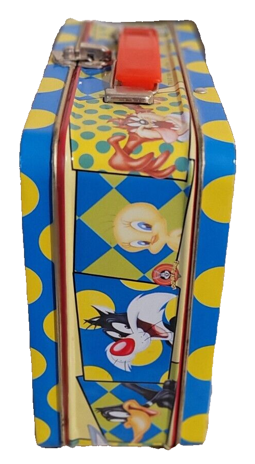 Vintage 1998 Looney Tunes Metal Lunch Box Warner Bros Taz Tweety Bugs ...