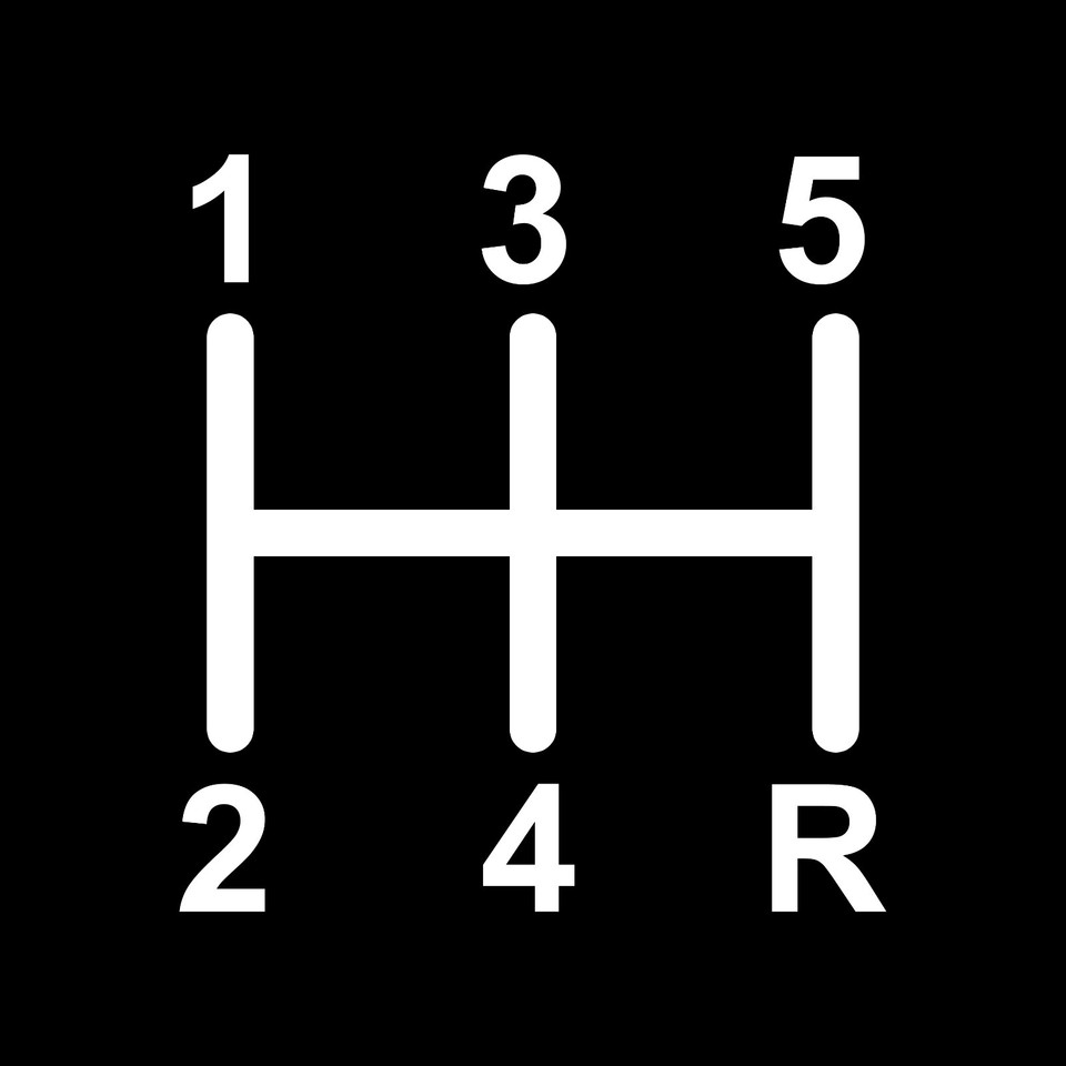 5-Speed Sticker - Manual Shift Decal | eBay