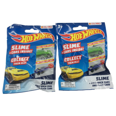 LOT OF 2 Hot Wheels 2018 Mini Slime and Flick Car Rally Car Blind Bag ...