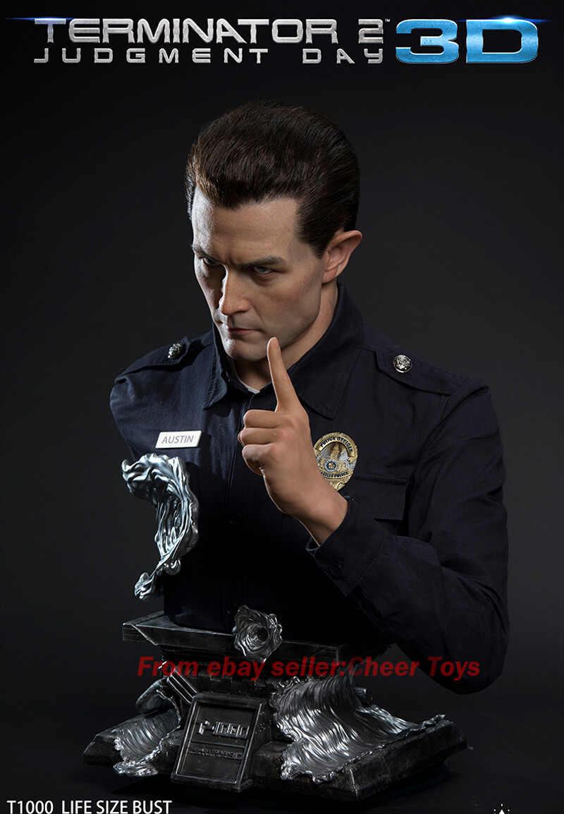 Queen Studios QS 1/1 Terminator T1000 Bust Polystone Statue T-1000 In ...
