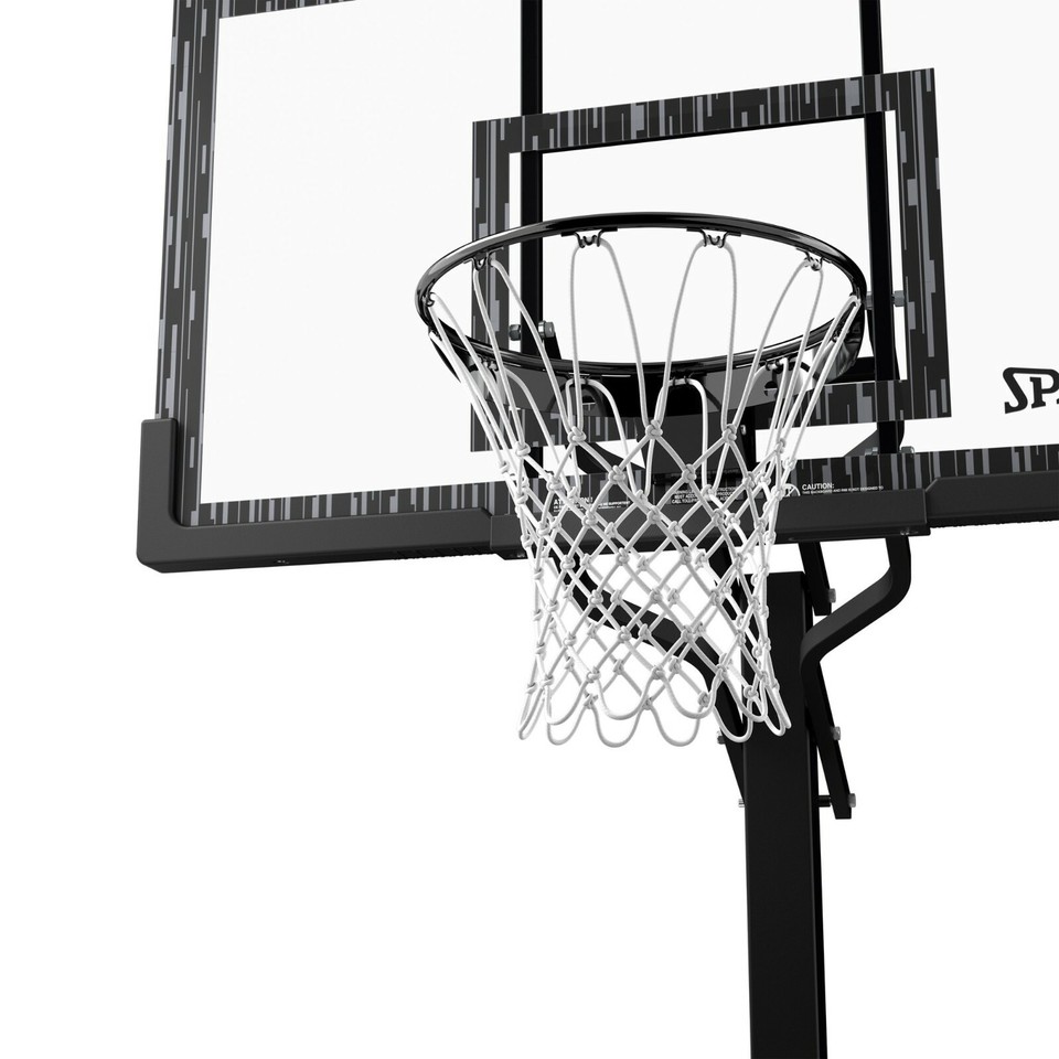 Spalding 60" ACRYLIC Adjustable Screw Jack Basketball Hoop Breakaway ...