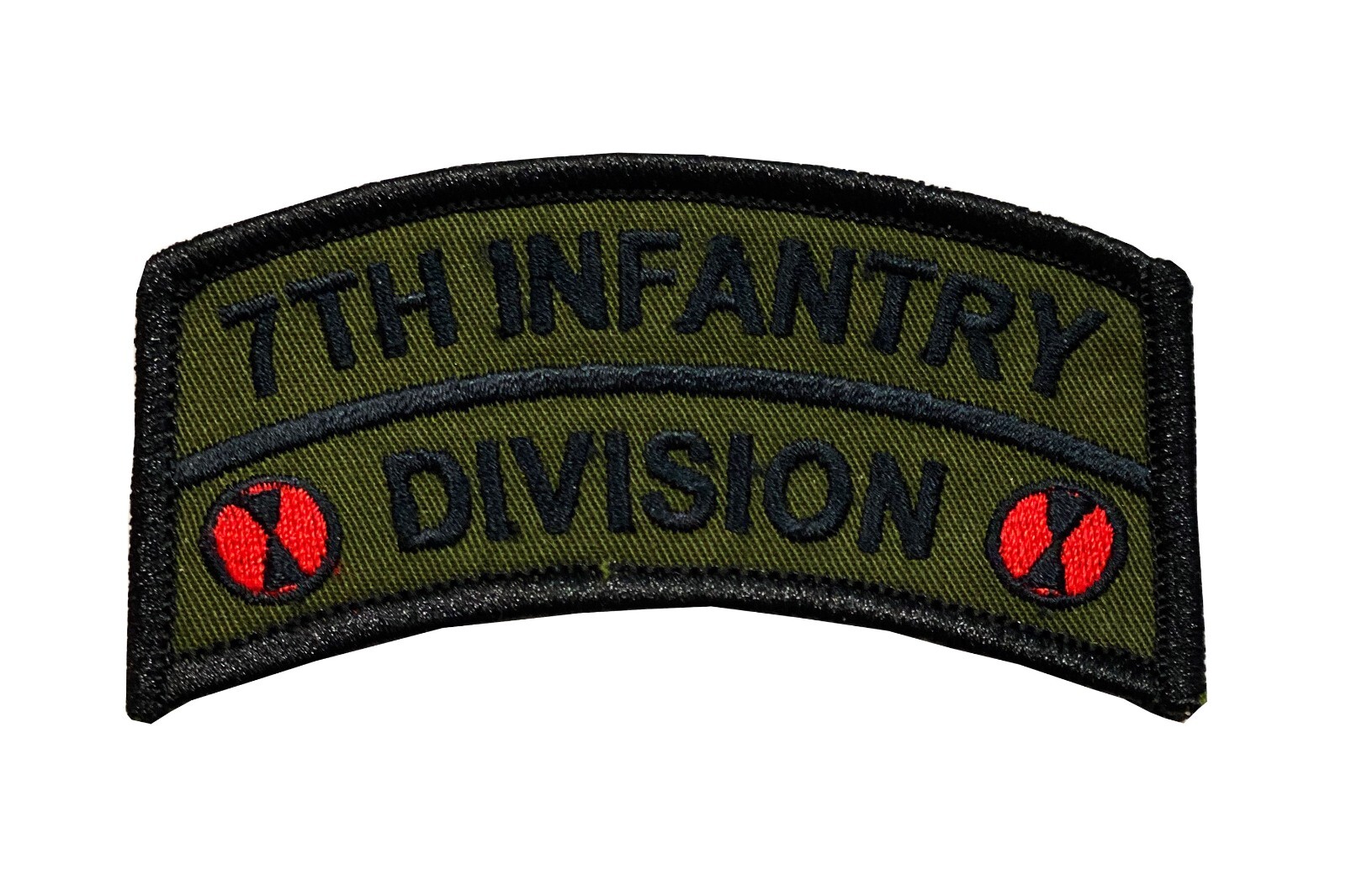 7th Infantry Division Tab - 2 X 3 1/2 inch OD Green Tab - Lightfighter ...