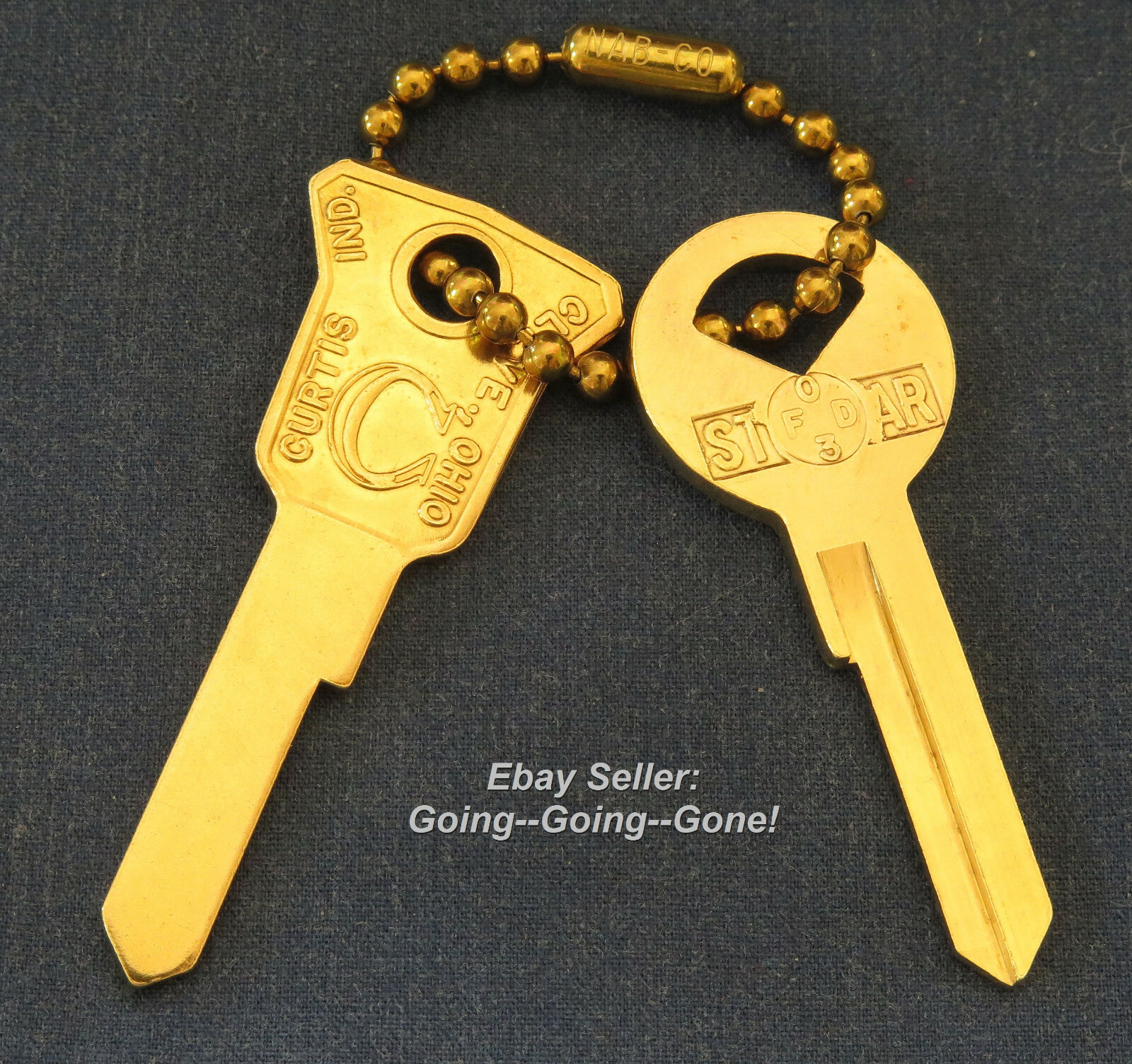 RARE! SET LINCOLN MERCURY KEY BLANKS SOLID BRASS 1952-1958 H15 H16 ...