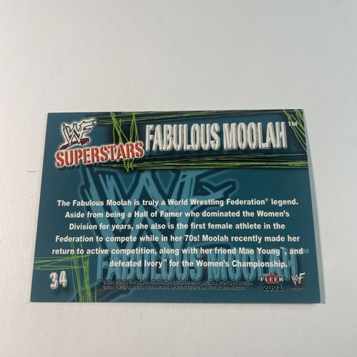 Fabulous Moolah 2001 Fleer WWF Wrestlemania Card #34 WWE Superstar ...