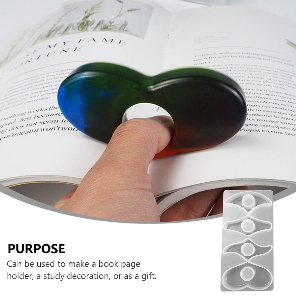 1Pc Book Page Holder Mold Thumb Bookmark Casting Mold DIY Silicone ...