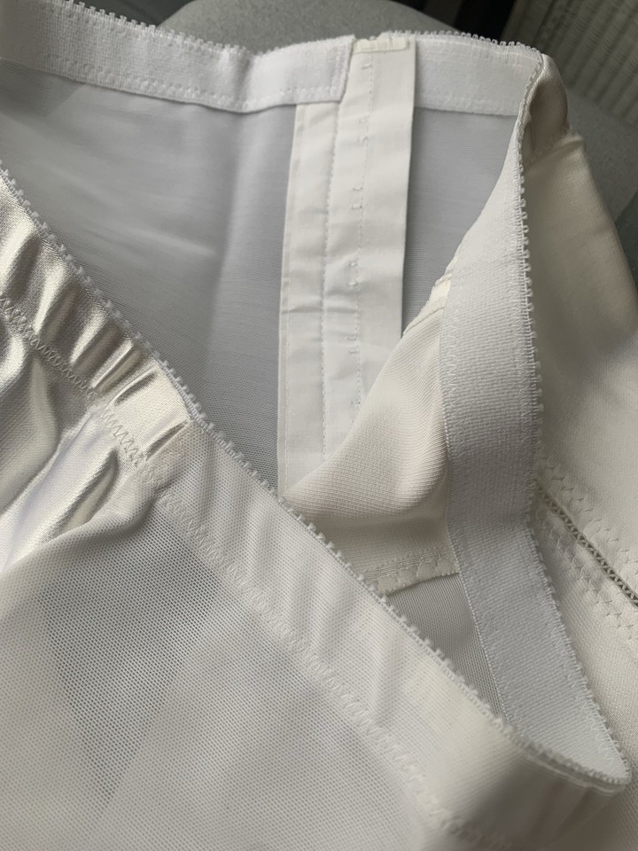 Vtg Full Freedom Satin Panel Open Bottom 4 Garters Zip Girdle Size 40 ...