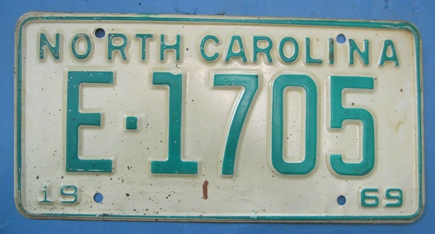 1969 North Carolina License Plate | eBay