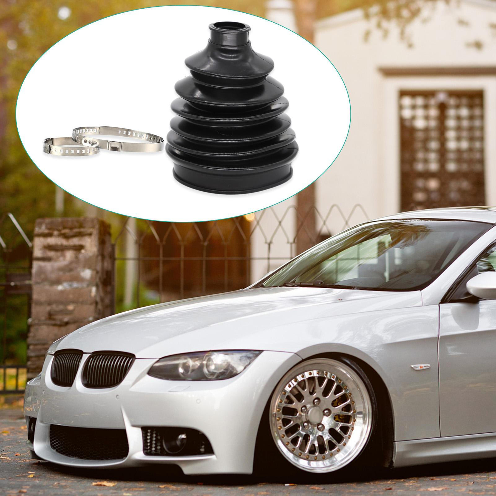 Constant Speed CV Boot Joint Dust Cover Kit Round Clamps Ball Cage for ...