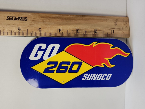 Go SUNOCO 260 - Original Vintage 1990's Racing Decal/Sticker | eBay