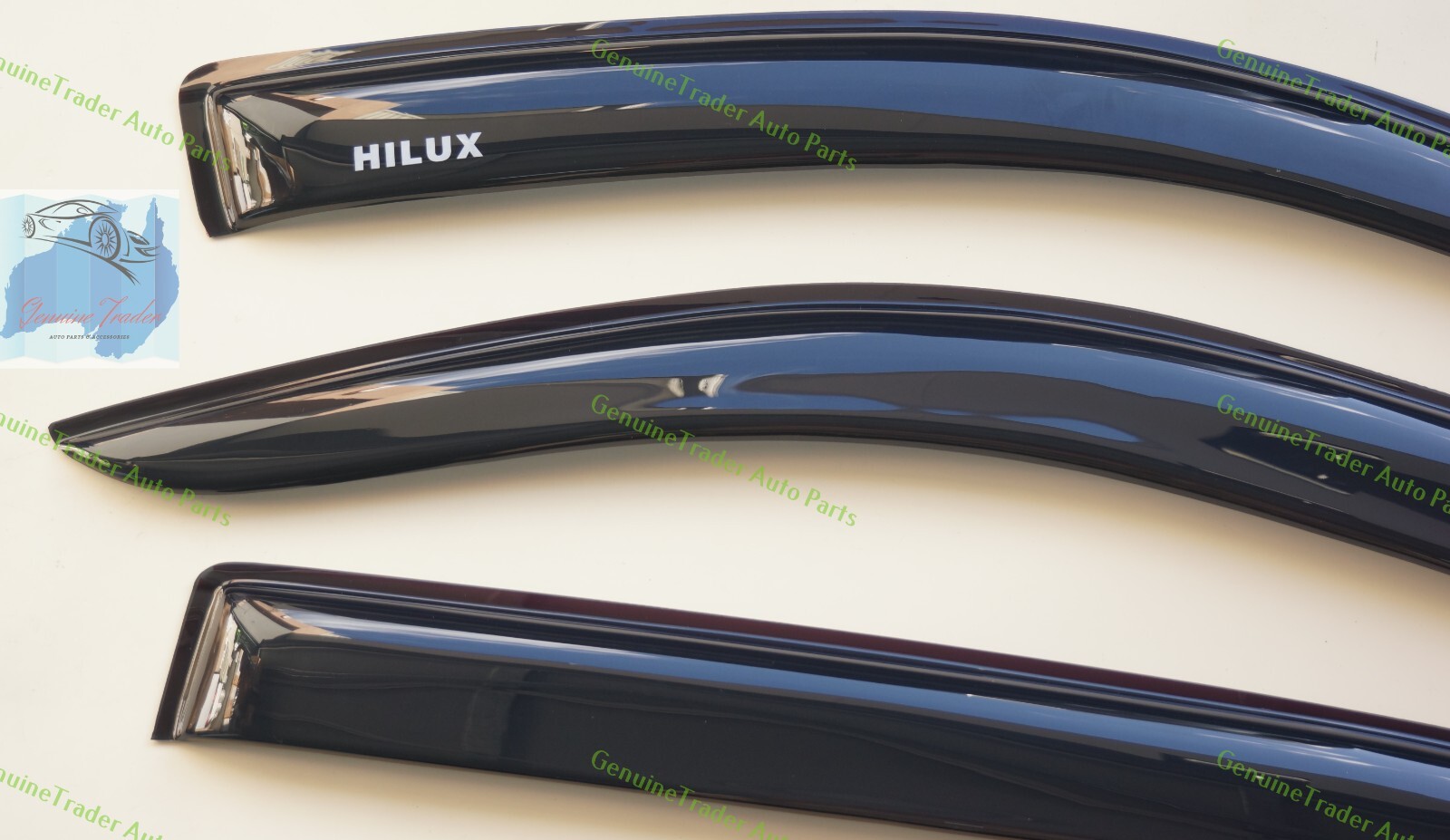 Window Visor Weather Shields Fits Hilux N70 DUAL CAB ONLY 2005-2015 ...