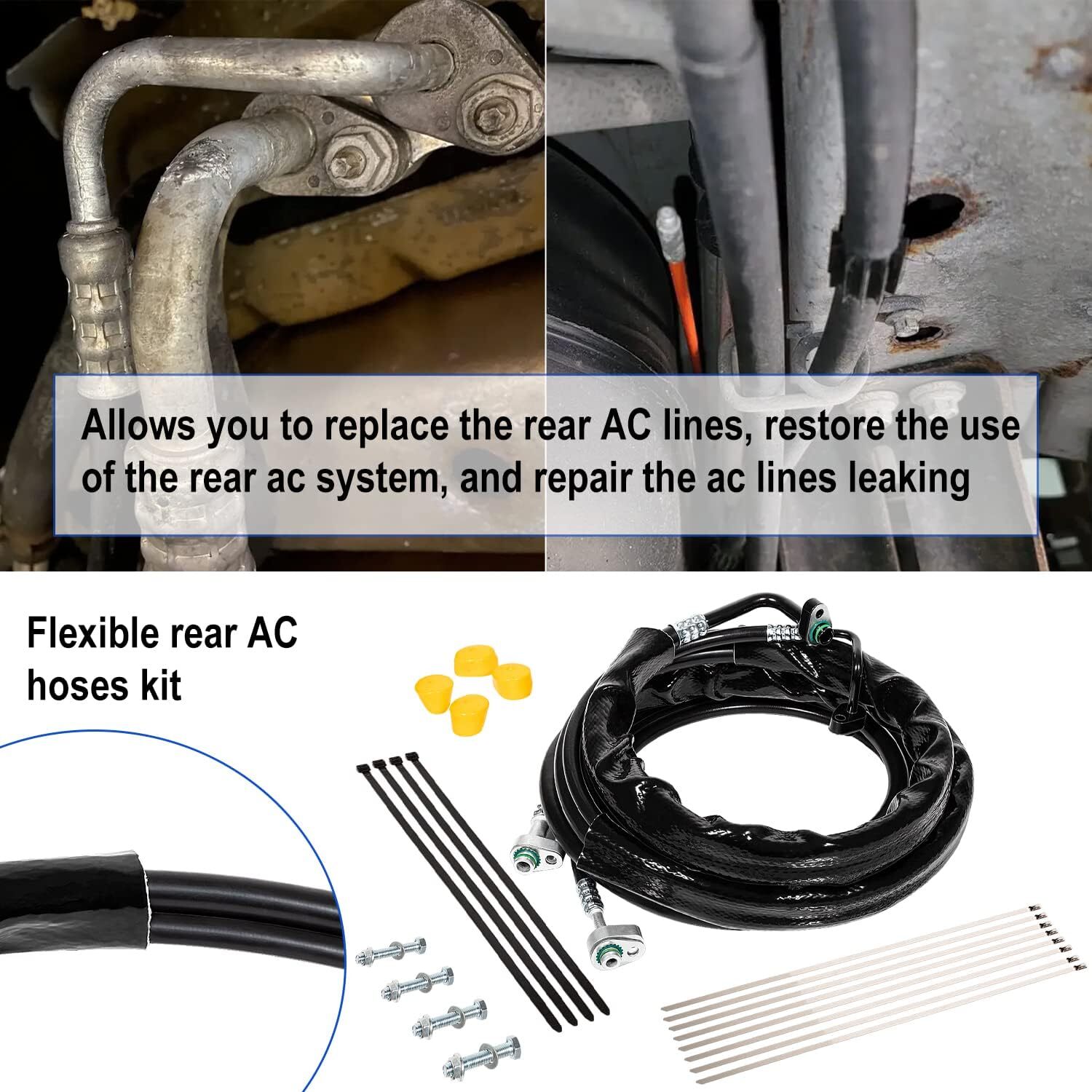 Complete Rear AC Lines & Auxiliary Set For 2011-2016 Ford Explorer ...