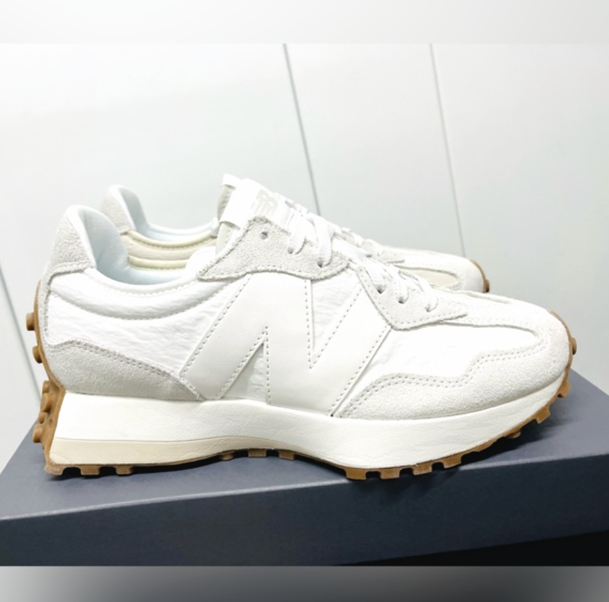 New Balance 327 Casual Womens Sneakers Shoes White Cream Reflection ...