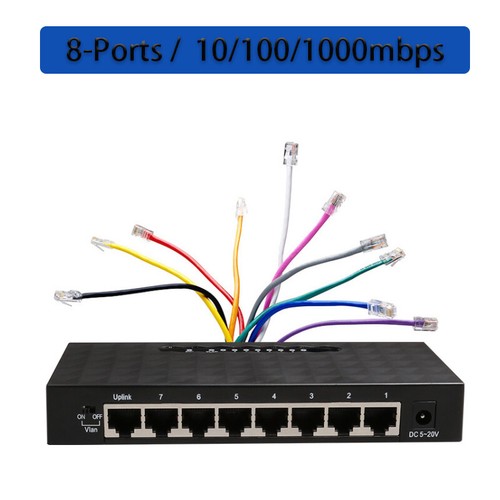 RJ45 Hub gigabit switch Ethernet Network Switch Adapter Converter ...