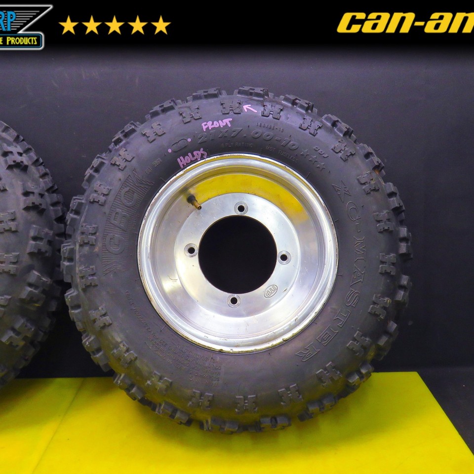 GENUINE ITP 2004 BOMBARDIER DS650 FRONT WHEELS RIMS TIRES LEFT RIGHT 03 ...
