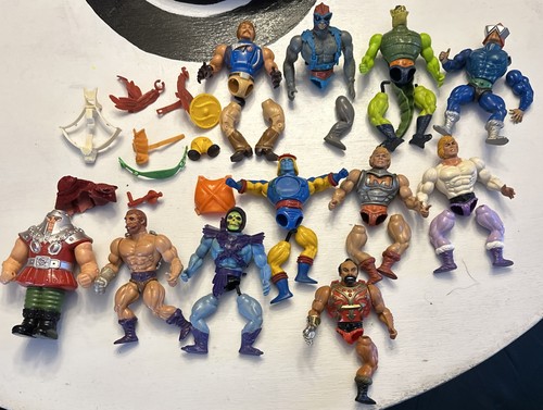 Vtg 1980’s He-Man MOTU Broken/ Incomplete Figure Lot *For Parts or ...