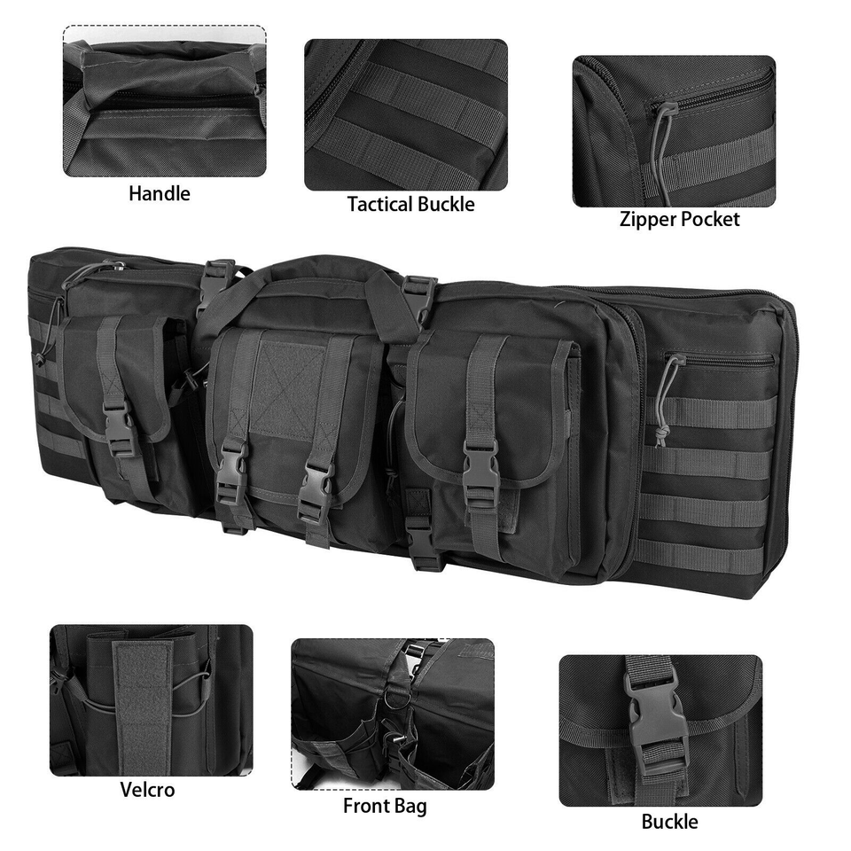 37" 42" 47" 55"Tactical Rifle Bag Gun Sock Double Case Hunting Storage ...