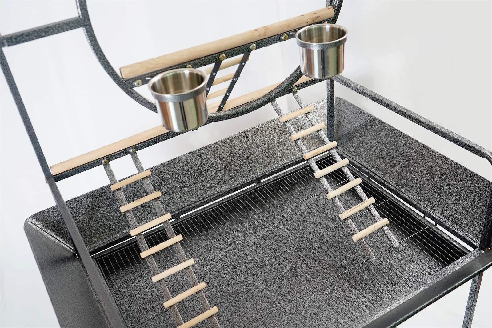 YES4PETS Large Bird Cage Parrot Playpen Gym Toy Stand With Ladder On ...