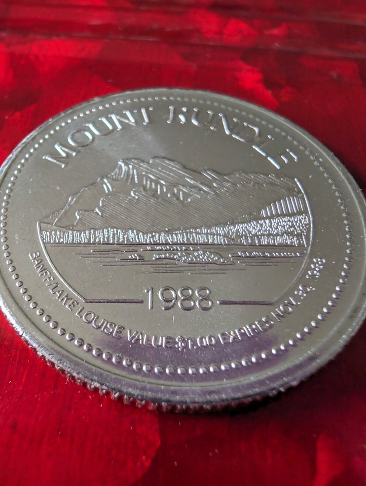 Banff AB CANADA 1988 Collector Coin with Mount Rundle & Banff Springs ...