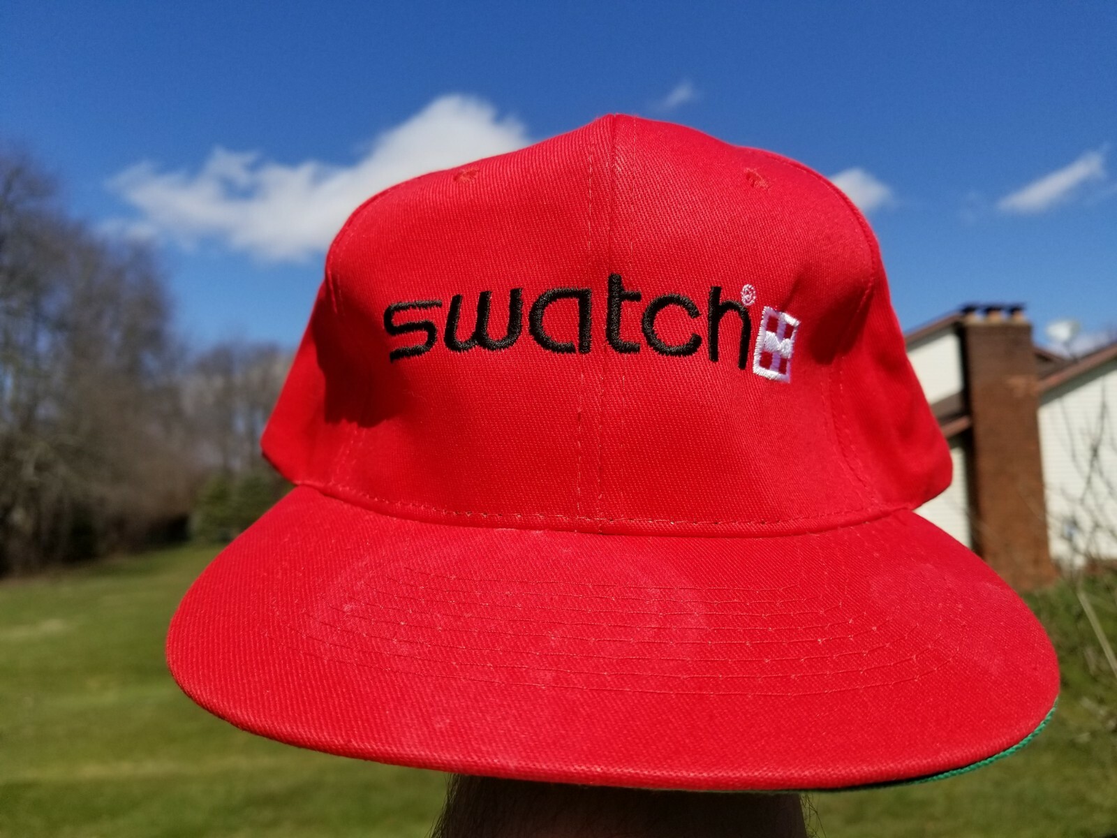 Vintage Swatch Watch Hat Adjustable Snapback Trucker … - Gem