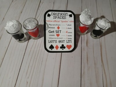 Drunken Spades Shot Card Game-fun night adult family friends | eBay