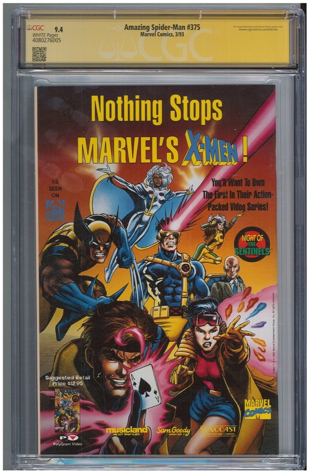 Amazing Spider-Man #375 Gold Signed Tom Hardy Todd McFarlane Mark ...