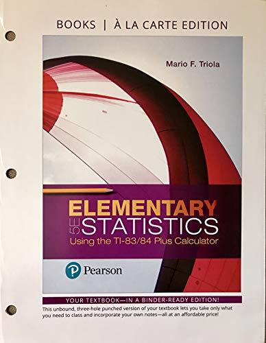 Elementary Statistics, Books a la Carte Edition by Mario F. Triola ...