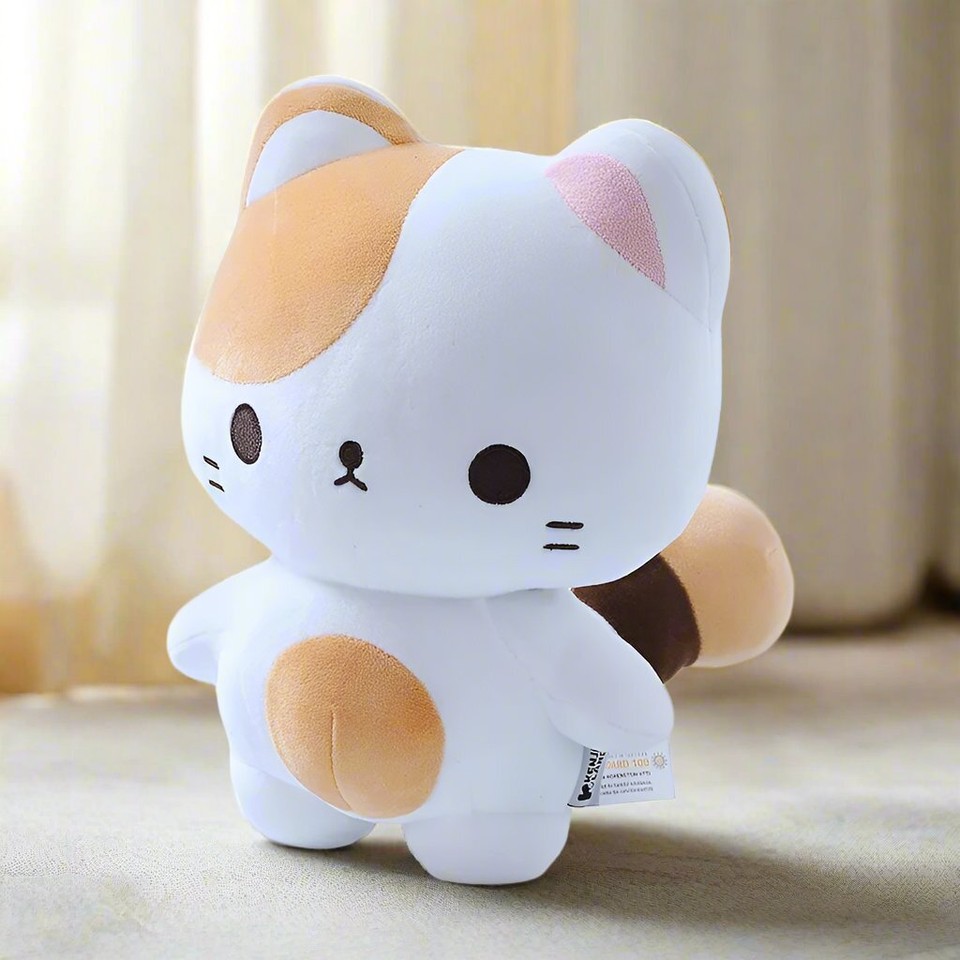 Kenji Cats Soft Plush Toys Fortune Cat, Sleepy Lucky Cat, Two Tail ...