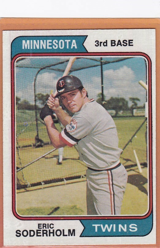 1974 TOPPS BASEBALL ERIC SODERHOLM #503 TWINS NM *86580 | eBay