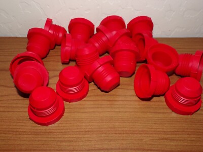 T-9 Red Threaded Cap Plugs (Qty 20) | eBay