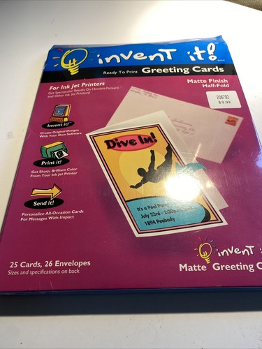 Invent It! Half Fold Matte Finish Greeting Cards zaj | eBay