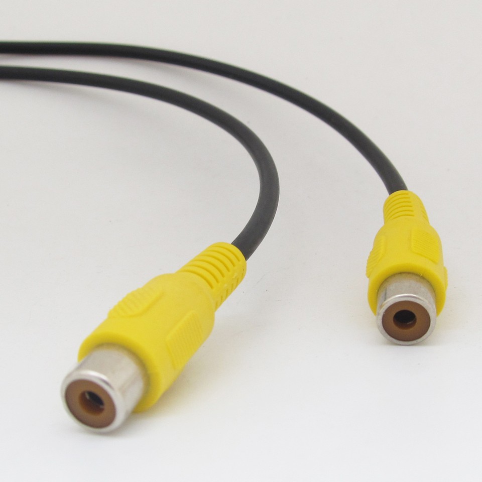 10pcs 0.3M/1ft Yellow Phono RCA Female Jack Audio Video DIY Pigtail ...