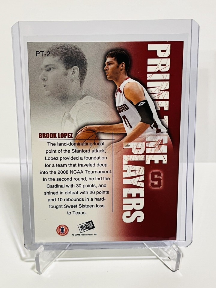 Brook Lopez 2008 Press Primetime Players #2 RC Rookie Stanford | eBay