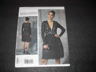 Vogue Pattern 1471 Misses' Nicola Finetti Designer Dress w/Hem Ruffle 6 ...
