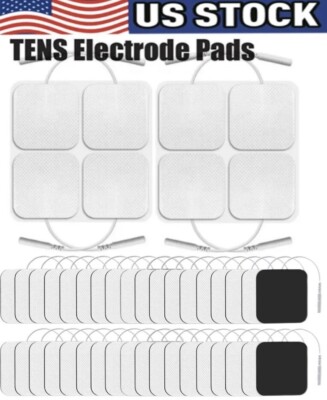 Tens Unit Electro Therapy Replacement Pads 2" x 2" 3rd Gen Reusable ...