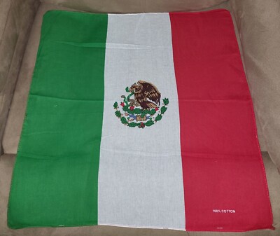 Mexico Mexican Flag Bandana Cotton Scarves Scarf Head Hair Neck Band ...